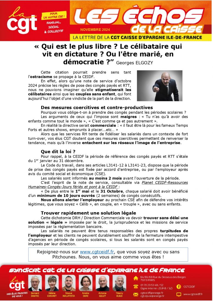 Non, les D.R ne doivent pas vous imposer les périodes de congés ...